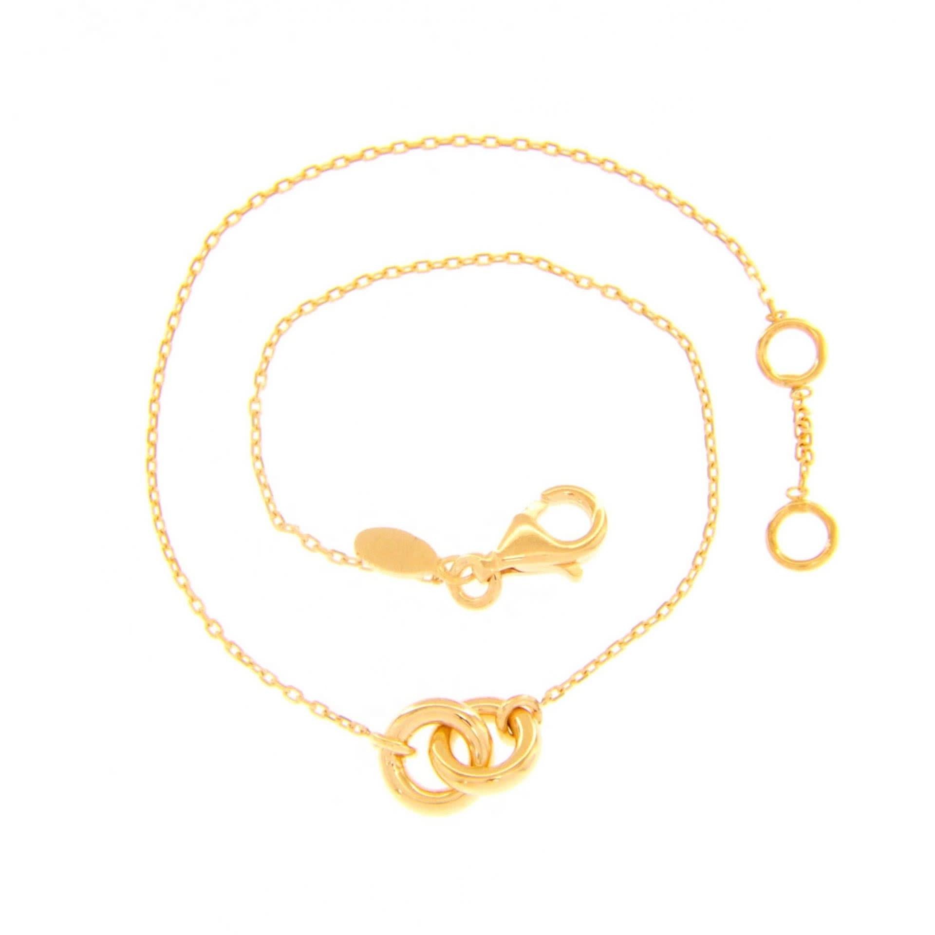 18ct Yellow Gold Double Circle Bracelet Cerrone Jewellers